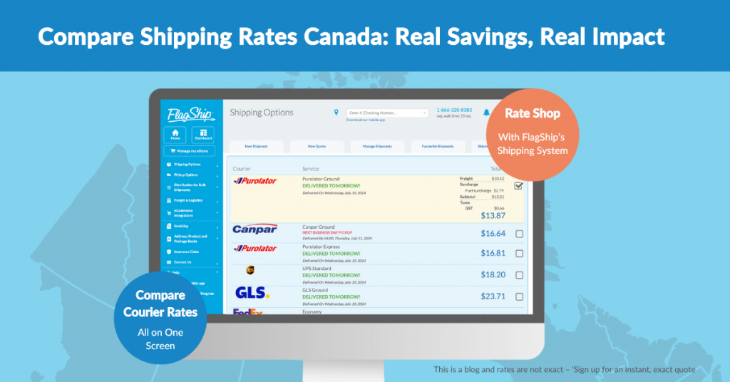 Compare Shipping Rates Canada | Shipping Cost Calculator