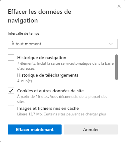 COMMENT EFFACER LES COOKIES INTERNET DE VOTRE NAVIGATEUR